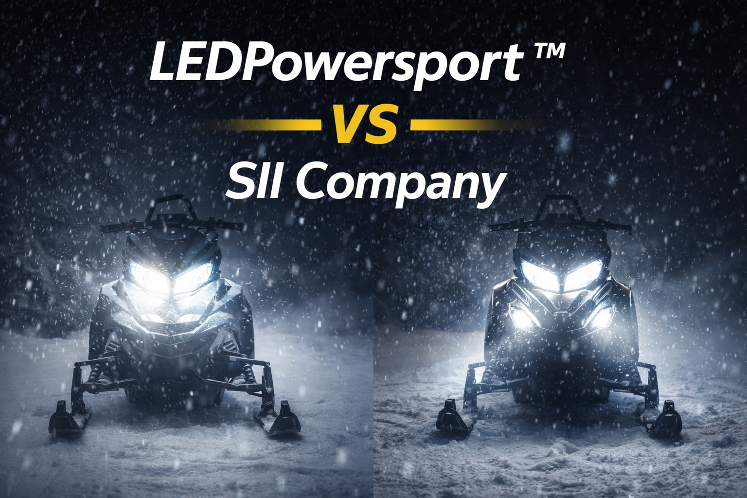LEDPowersport™ vs SII Company | Snowmobile LED Headlight Comparison